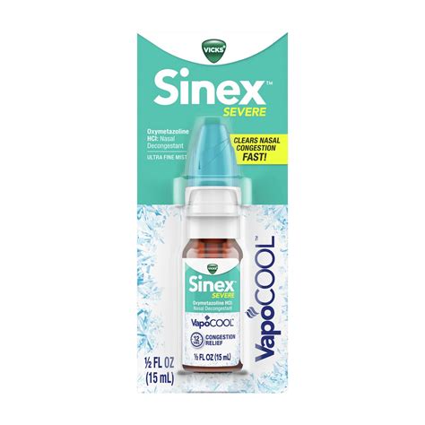 Buy Vicks Sinex Severe Nasal Spray With Vapocool Soothing Vicks Vapors