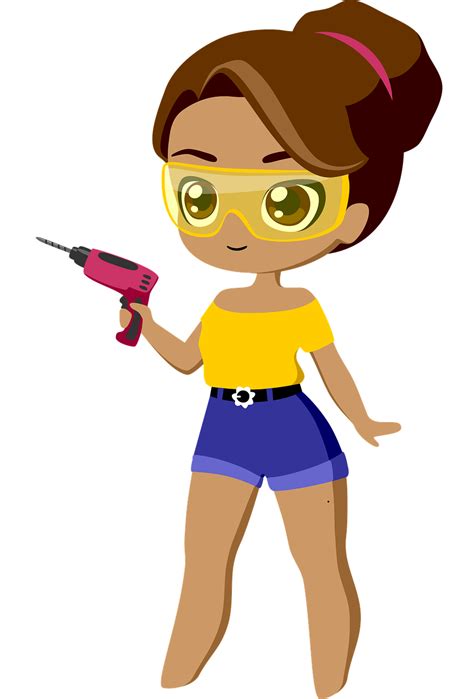 Download Woman Drill Tool Royalty Free Stock Illustration Image Pixabay