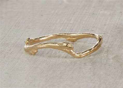 Garland Contour Wedding Ring Organic Curved Twig Ring Nature