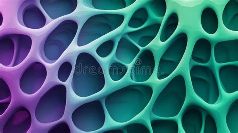 abstract 3d render of an interconnected network of holes and ridges