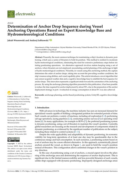 pdf determination of anchor drop sequence during vessel anchoring