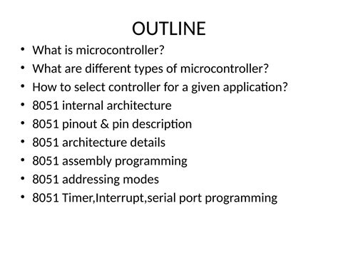 Chapter1 Pptx On 8051 Microcontroller Introduction Chapter Pptx Operating Systems Computer