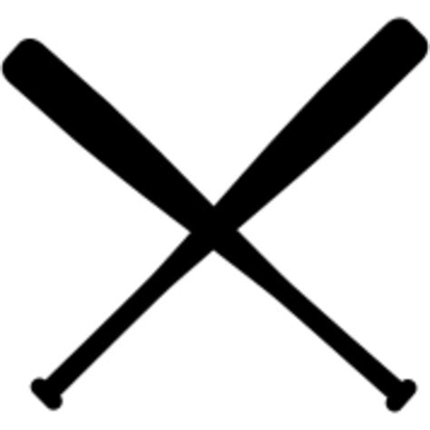 Crossed Baseball Bats Vector At Collection Of Crossed