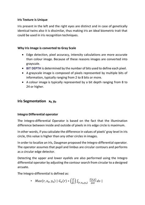 Iris Recognition Concepts Iris Texture Is Unique Iris Present In The