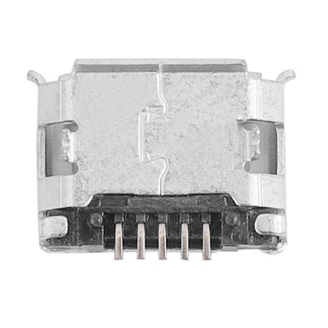 60pcs Micro Usb Type B Female 5 Pin Smt Placement Smd Dip Socket