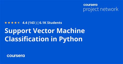 Support Vector Machine Classification In Python Coursya