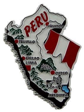 Peru International Country Shaped Map Magnets Magnets Fridge