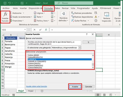 Suma las celdas que cumplen un determinado criterio con la función SUMAR SI en Excel