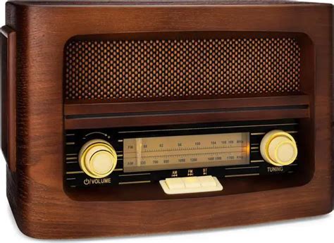 Clearclick Classic Vintage Retro Style Amfm Radio With Bluetooth Aux