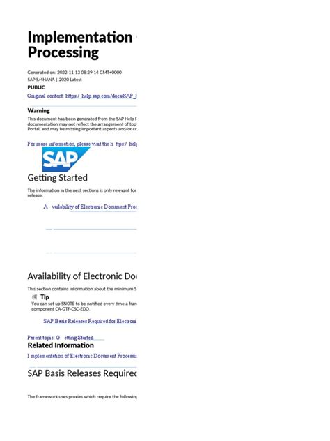 edocument sap notes list download free pdf document software
