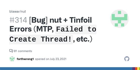 [bug] nut tinfoil errors mtp `failed to create thread ` etc