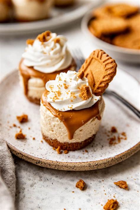 No Bake Mini Biscoff Cheesecakes • Krolls Korner