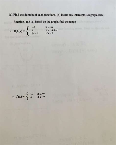 solved a find the domain of each functions b locate any