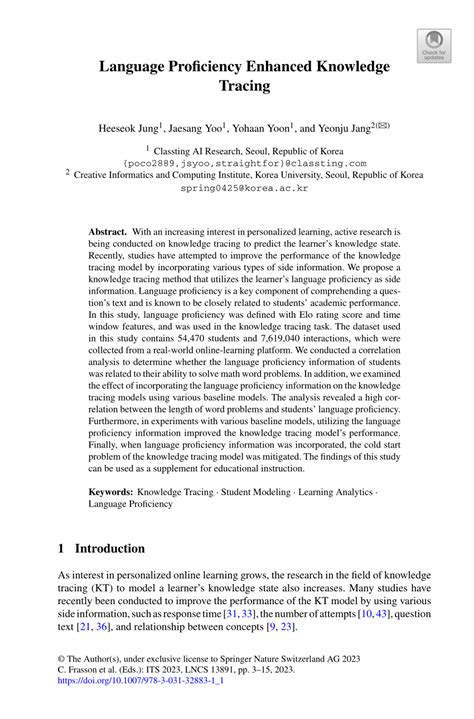 Pdf Language Proficiency Enhanced Knowledge Tracing