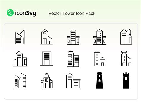 Vector Tower Icon Pack 302 Free Svg Icons And Png Vectors Icon Svg