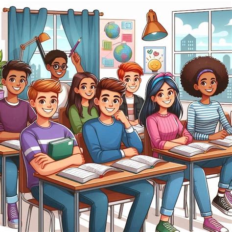 Joyful Learning In Classroom Premium Ai Generated Image