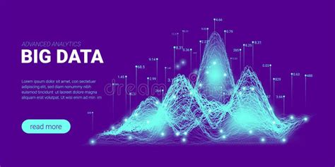 Quantum Computing Visualization Big Data Sorting Stock Vector