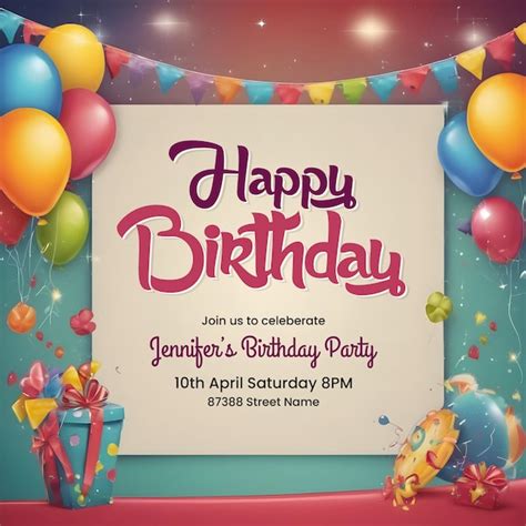 Premium Psd Psd Psd Birthday Invitation Poster Design Template