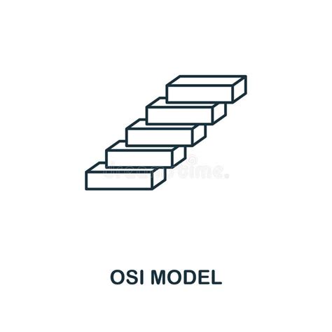 Osi Model Icon Thin Line Style Industry 4 0 Icons Collection Ui And Ux Pixel Perfect Osi