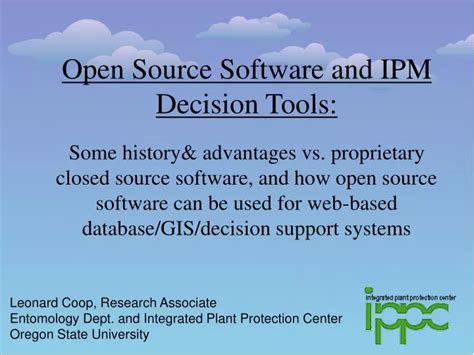 ppt open source software and ipm decision tools powerpoint presentation id 4013888