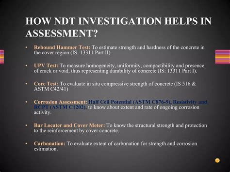 Non Destructive Test On Concrete Ndt Pptx Civil Engineering Industry Industries