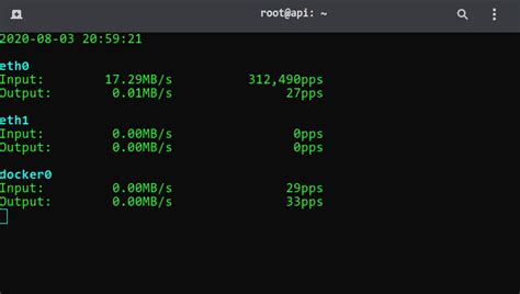 用python实现实时监控网卡流量类似 top 动态刷新 Rainbowhhy 博客园