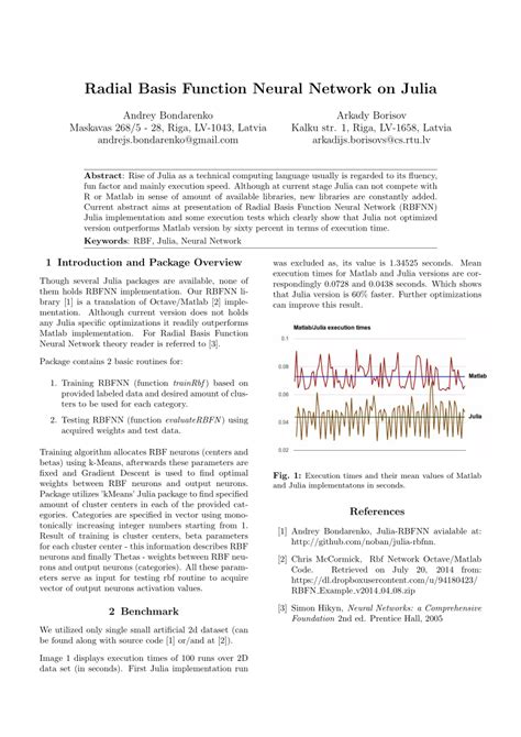 Pdf Radial Basis Function Neural Network On Julia Accepted But Not Published