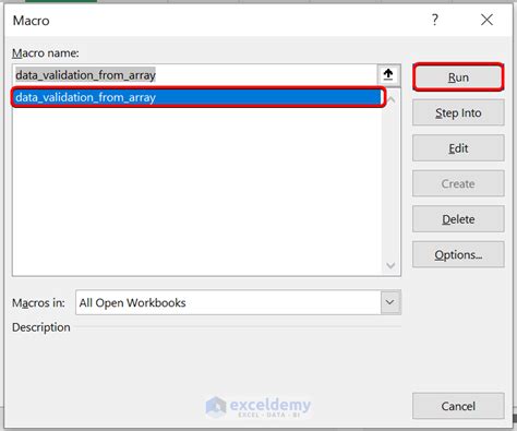 How To Use Excel Vba To Create Data A Validation List From Array