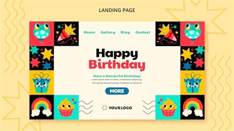 아이 생일 축하 세로 포스터 템플릿 무료 Psd 파일