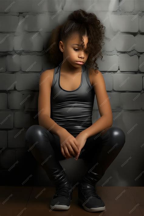 Premium Ai Image Girl Full Body Standing In Gymnastics Uniform