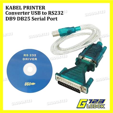 Usb To RS232 DB9 DB25 Serial Port Printer Cable Converter Converter Shopee Malaysia