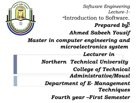 Ppt Software Engineering Lecture 1 Introduction To Software ” Powerpoint Presentation Id