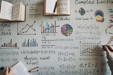 Open Book With Mathematical Formulas And Hand Drawn Equations
