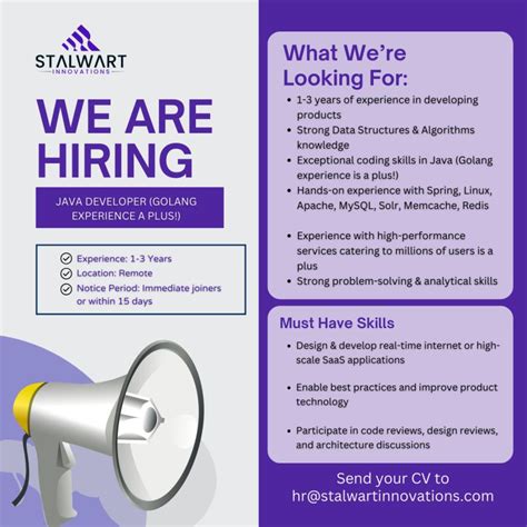 Hiring Javadeveloper Golang Backenddevelopment Spring Saas