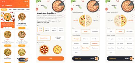 Figma Pizza App Online Food Delivery App Custom Pizza Maker App