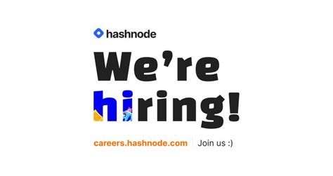 Hashnode On Linkedin Hiring Careers Programming 19 Comments