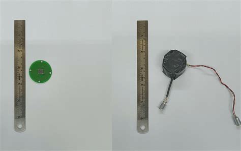 on left sipm mounted on pcb on right whole assembly covered with