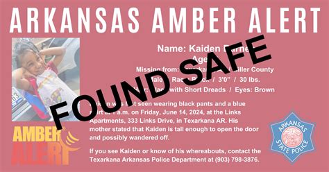 Arkansas Amber Alert Update Arkansas State Police