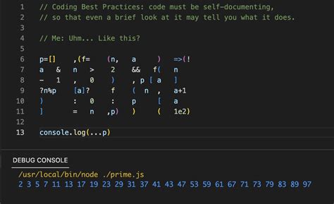 javascript forbidden practices part 4 self documenting code r