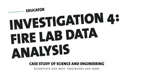 Fire Lab Data Analysis Teacher Guide Xplorlabs