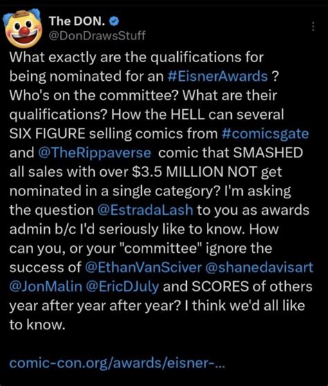 Its The Eisners Not A Sex Offender Registry Rdccomicscirclejerk