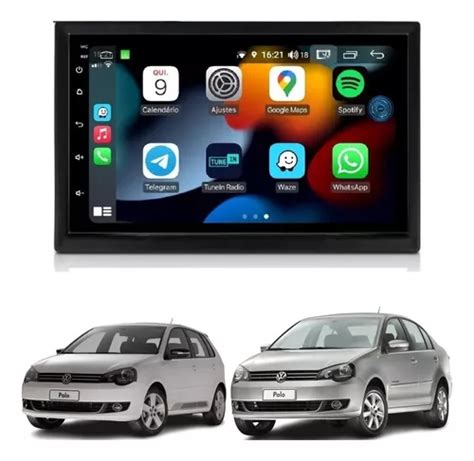 Central Multimídia Android 13 Carplay Polo 2003 13 Câmera Parcelamento Sem Juros