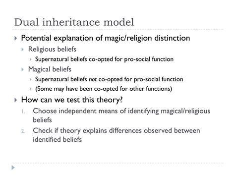 Ppt Explaining The Magicreligion Distinction Using A Dual