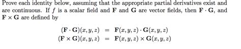 Solved Prove Each Identity Below Assuming That The