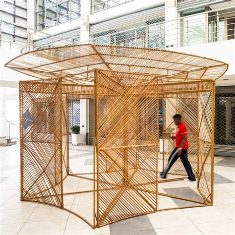 Folded Metal Kiosks By Make Open Like A Paper Fan