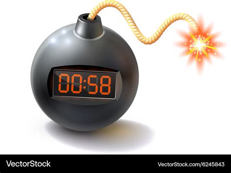 Bomb With Timer Royalty Free Vector Image Vectorstock