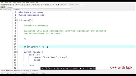 Learn C Programming Conditional Statements Switch Statement Youtube