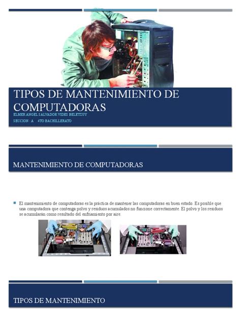 Tipos de Mantenimiento de Computadoras | PDF