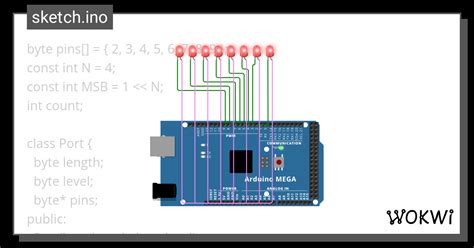 8 Led Don Duong Chung Wokwi Esp32 Stm32 Arduino Simulator