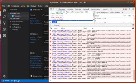 Watcher Lots Of Errors In Linux Issue Microsoft Vscode GitHub